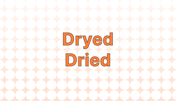 Dryed vs. Dried: Which is the Correct Spelling?